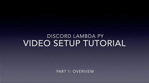 Discord Lambda Py Video Setup Tutorial YouTube