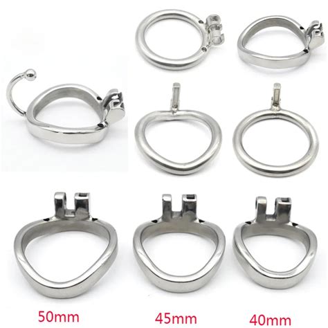 Metal Stainless Steel Penis Ring Male Cock Cage Separate Extra Rings
