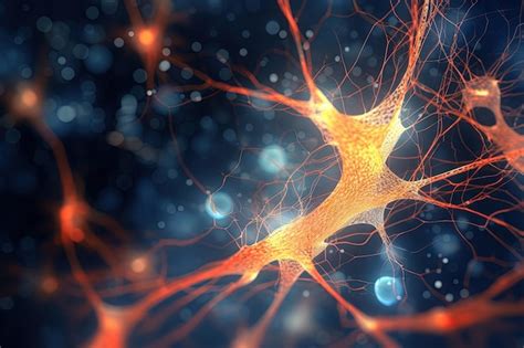 Premium Ai Image Science And Medicine Abstraction With Neurons Transmitting Synapse Signal