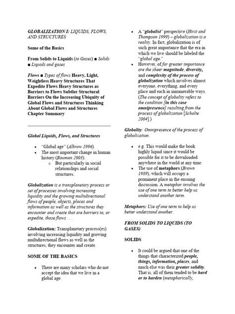 Globalization I And Ii Tcw Reviewer Pdf Globalization Porosity