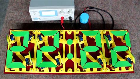 Servo Driven Digital Clock Sequence Digits 0 9 Youtube