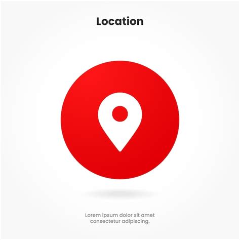 3d 대상 핀 포인트 아이콘입니다 빨간 지도 위치 포인터 아이콘 기호 기호입니다 웹사이트 Ui Ux용 Gps 마커 프리미엄 벡터