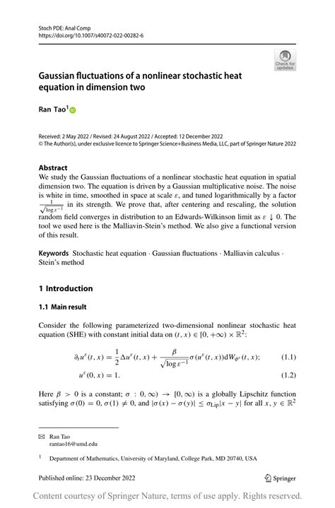 Gaussian Fluctuations Of A Nonlinear Stochastic Heat Equation In Dimension Two