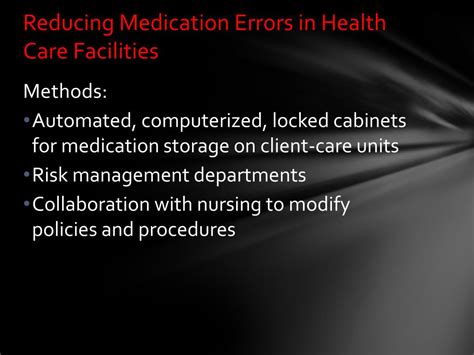 Ppt Medication Errors And Risk Reduction Powerpoint Presentation Id 5839359