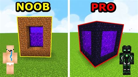 Minecraft Noob Vs Pro Jak ZbudowaĆ Portal W Minecraft Jez Tritsus