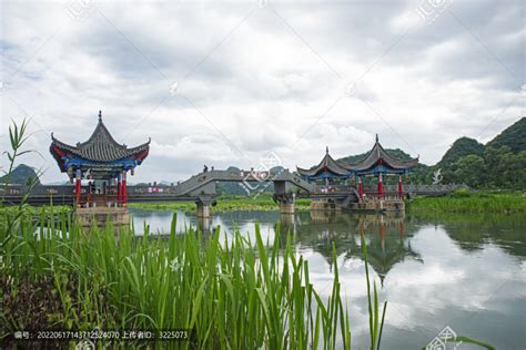 云南普者黑村情人桥 国内旅游景点 旅游景点 摄影素材 汇图网www huitu