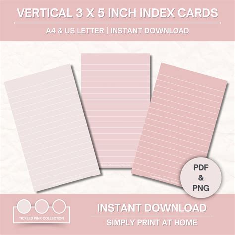 Printable Vertical 3x5 Index Cards Printable Lined Index Cards Unruled And Lined Blank Notecards