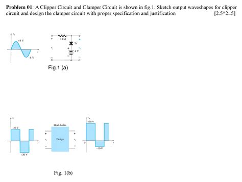 Problem 01 A Clipper Circuit And Clamper StudyX
