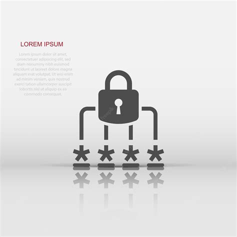 Premium Vector Login Icon In Flat Style Password Access Vector