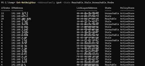 Powershellのget Netneighborコマンドを試す Treedowns Report