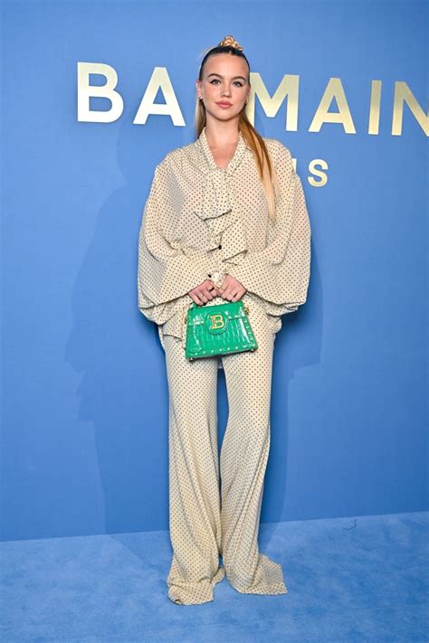 emma brooks balmain show at paris fashion week 09 27 2023 celebmafia