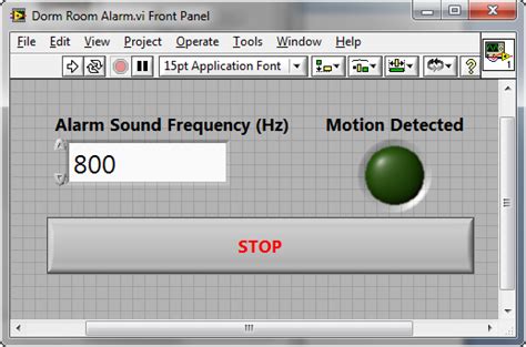 Dorm Room Alarm System Using A Pir Motion Detector Speakers Mydaq
