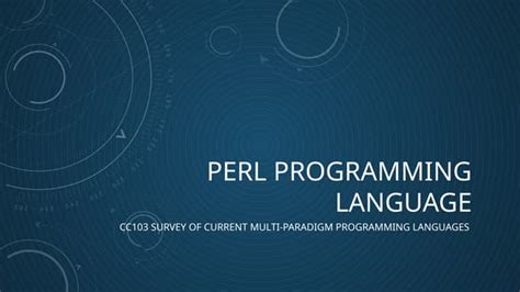 Perl Programming Language Basic Introduction Ppt