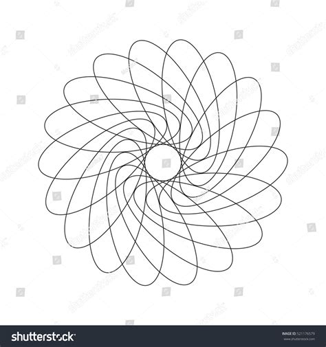 Abstract Spirograph Element Vector Spirograph Stock Vector Royalty