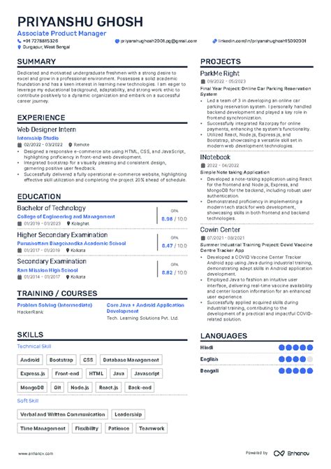 Priyanshu Ghosh Resume Priyanshu Ghosh Associate Product