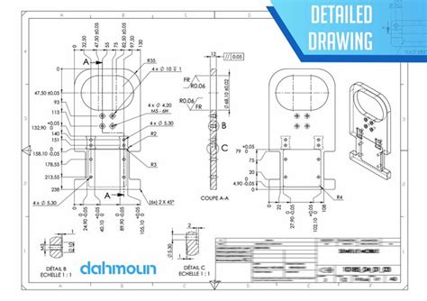 2d Drawing Of Parts And Assemblies Download Free 3d Model By Dahmoun