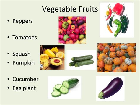 Classification Of Fruits And Vegetables Slideshare