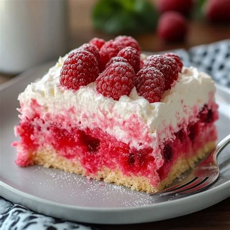 Raspberry Zinger Poke Cake