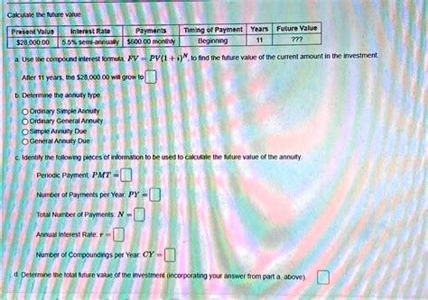 solved texts calculate the future value present value interest rate