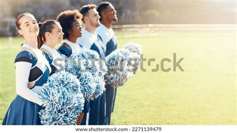 Cheerleader Stadium Field People Cheerleading Huddle Stock Photo Shutterstock