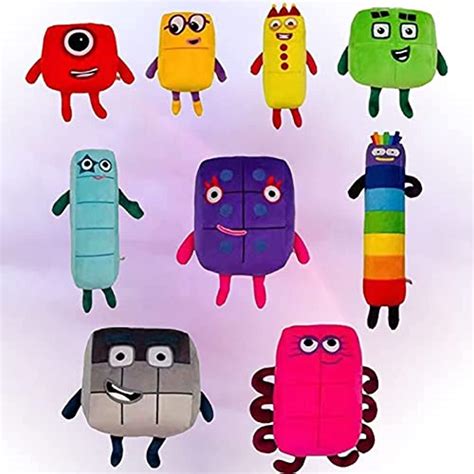 94in Numberblocks Plush Toys 9pcs Numberblocks Stuffed Toy Anime
