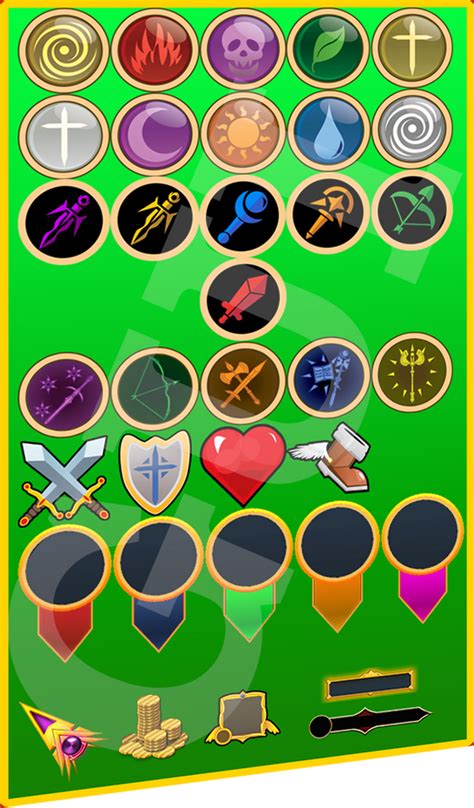 RPG Fantasy Icons Skills GUI Items By KMorris