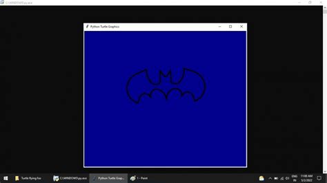 Python Program To Basic New Turtle Flying Fox Using The Python Tkinter