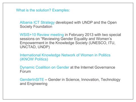 Gender In Ict Policy And Regulation Consultation And Representation Ppt