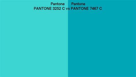 Pantone 3252 C Vs Pantone 7467 C Side By Side Comparison