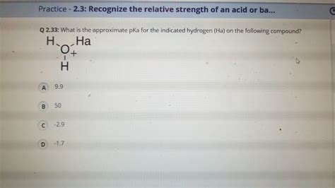 Solved What Is The Approximate PKa For The Indicated Chegg Com