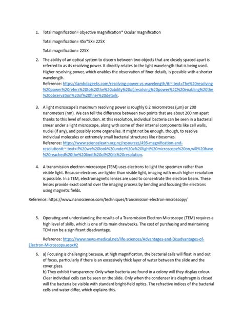 Biology Assignment 1 Pdf Growth Medium Transmission Electron Microscopy