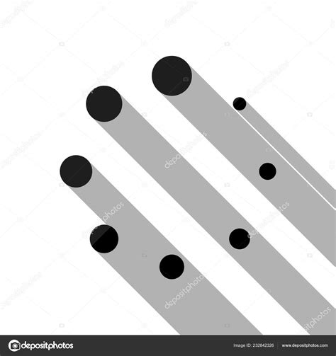 Simple Loading Symbol Black Object Long Shadow White Background Stock