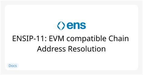 Ensip 11 Evm Compatible Chain Address Resolution Ens Docs