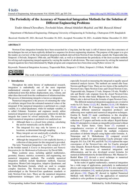 pdf the periodicity of the accuracy of numerical integration methods