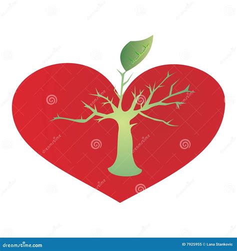 Heart And Growing Tree Royalty Free Stock Photo Image