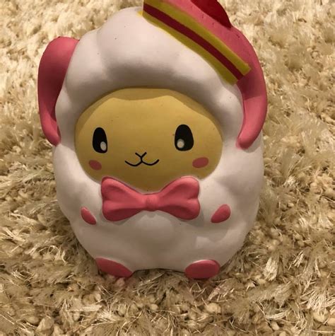 Squishyshop Huge Strawberry Sheep Squishy 19cm Jumbo Slow Rising