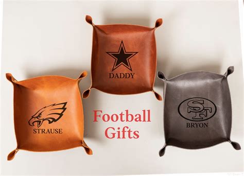 Personalized Leather Valet Tray For Football Fans Football Teams Valet