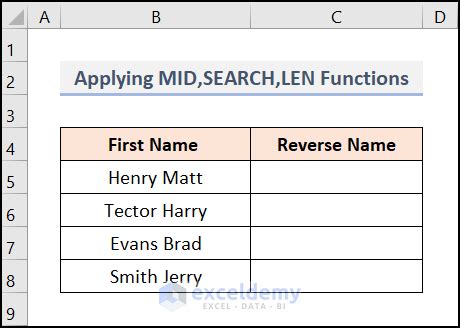 How To Reverse Names In Excel Handy Methods Exceldemy