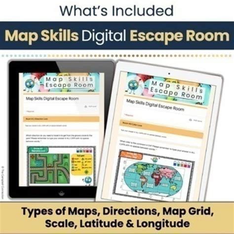 Map Skills Escape Room Digital 3rd 4th And 5th Grade Latitude And Longitude