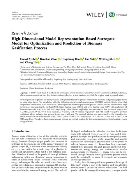 Pdf High Dimensional Model Representation Based Surrogate Model For Optimization And