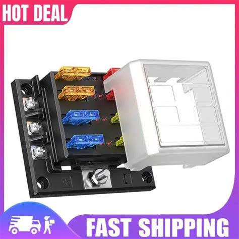 6 Way Blade Fuse Box Fuse Block Holder With Fuses For 12v 24v Car Marine Eur 1214 Picclick Fr