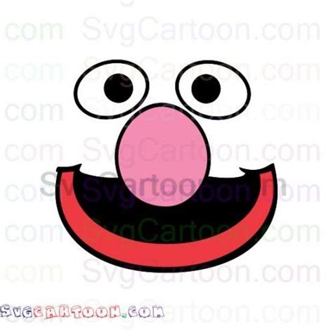Grover Face Sesame Street Svg Dxf Eps Pdf Png