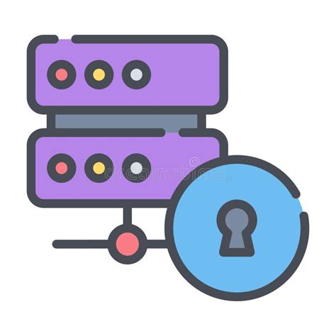 Database Protection And Security Vector Icons Set Cyber Computer Network Business Data