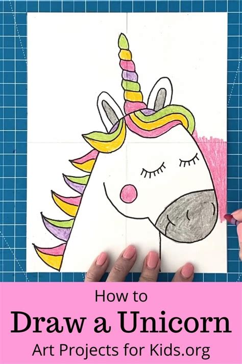 How To Draw An Easy Unicorn Head Tutorial Video And Unicorn Coloring Page Video Video