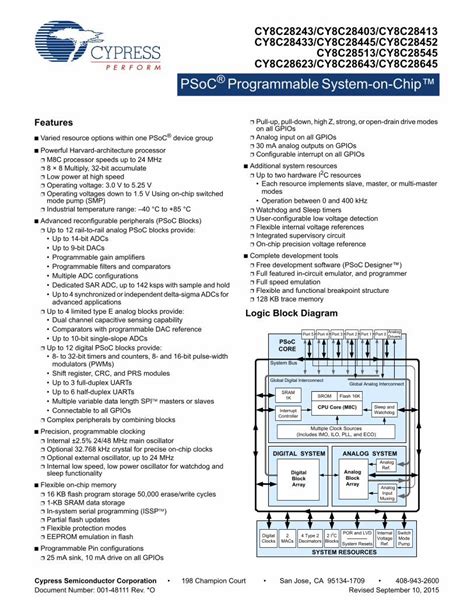 PDF PSoC Programmable System On Chip Application Notes Cypress Offers A Large Number Of
