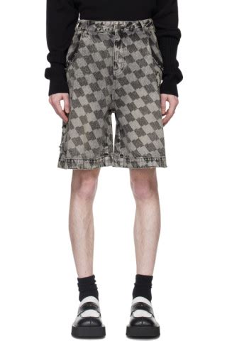 ADER Error Gray Tenit Denim Shorts SSENSE UK