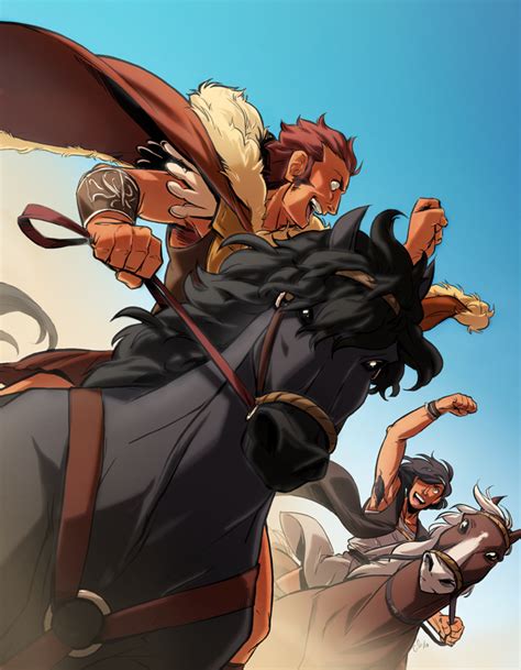 Iskandar Bucephalus And Hephaestion Original And 2 More Drawn By