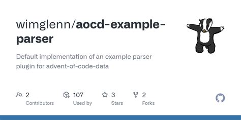 Github Wimglennaocd Example Parser Default Implementation Of An Example Parser Plugin For