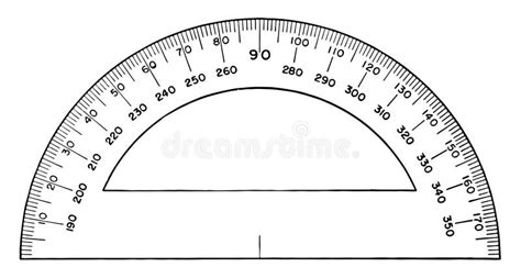 Protractor Angles Measuring Tool Round 360 Protractors Scale And 180