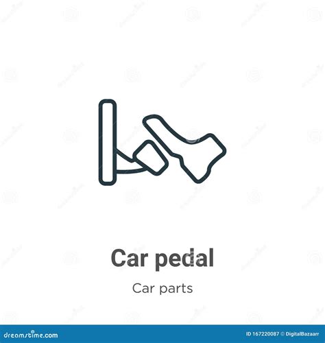 Car Pedal Outline Vector Icon Thin Line Black Car Pedal Icon Flat Vector Simple Element